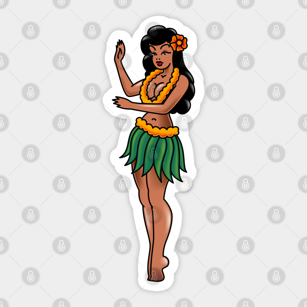 Hula Girl Hula Girl Sticker Teepublic